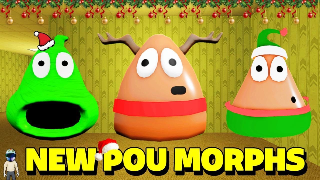 [🎁SANTA ] How to get New 3 Pou | POU MORPHS ! #roblox #pou #mindude ...