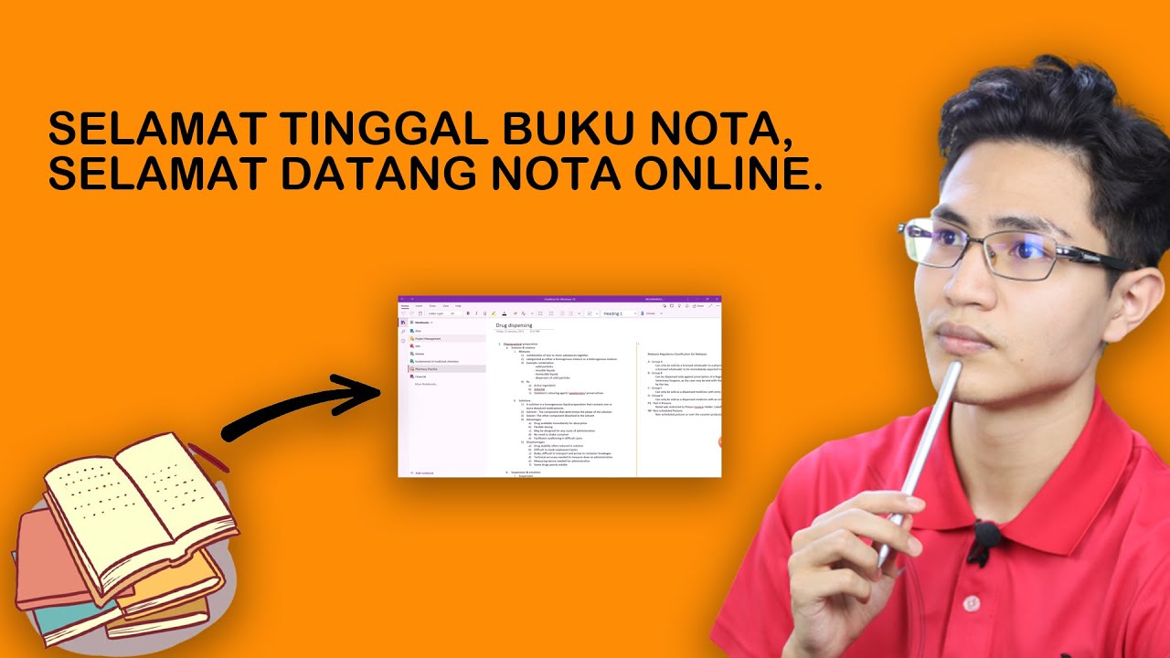 Bagaimana buat nota online (OneNote) - YouTube