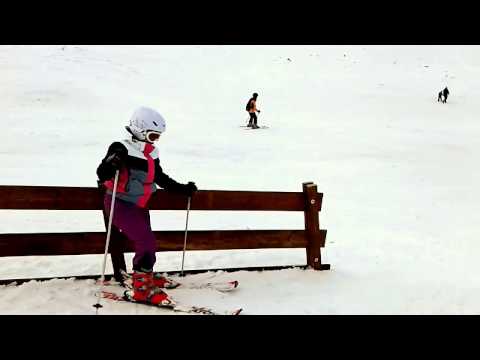Viona & Festa skiing