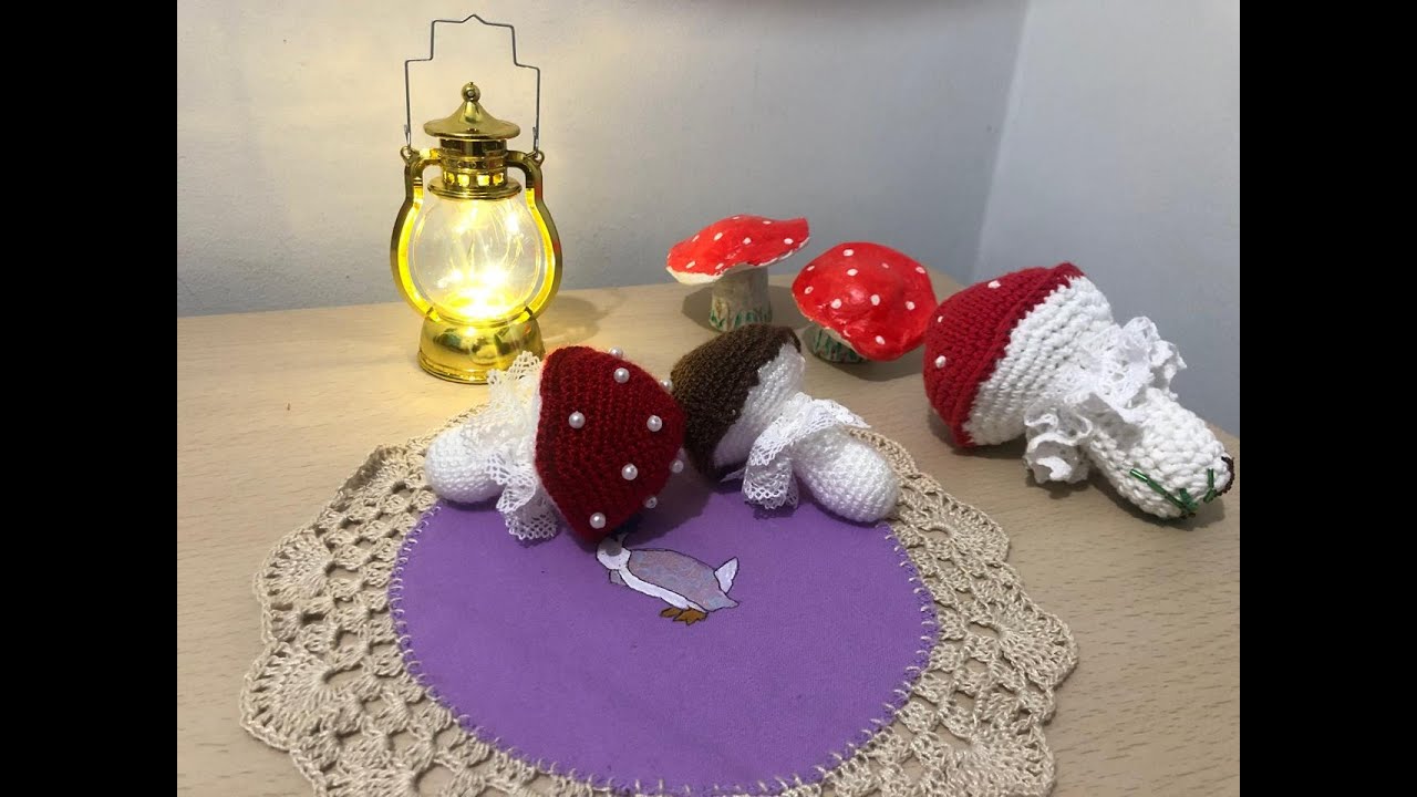 Hongos tejidos a crochet - YouTube