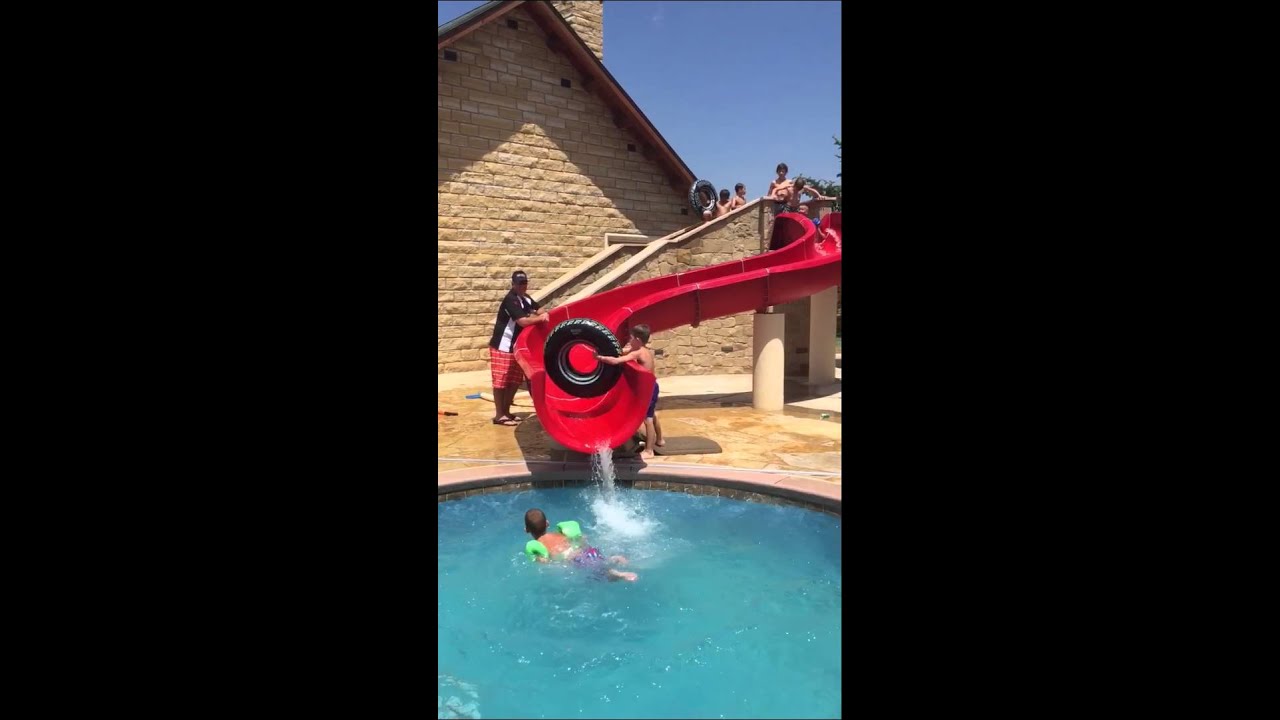 Big Red Water Slide~July 2015 - YouTube