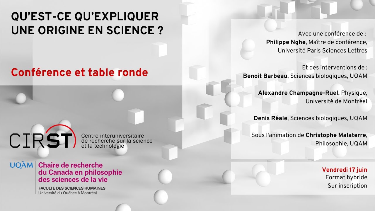 Qu’est-ce qu’expliquer une origine en science ? // P. Nghe, C ...