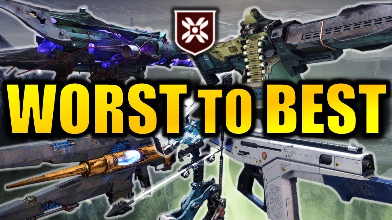 Destiny 2: WORST to BEST Shadowkeep Exotic Weapons! - YouTube