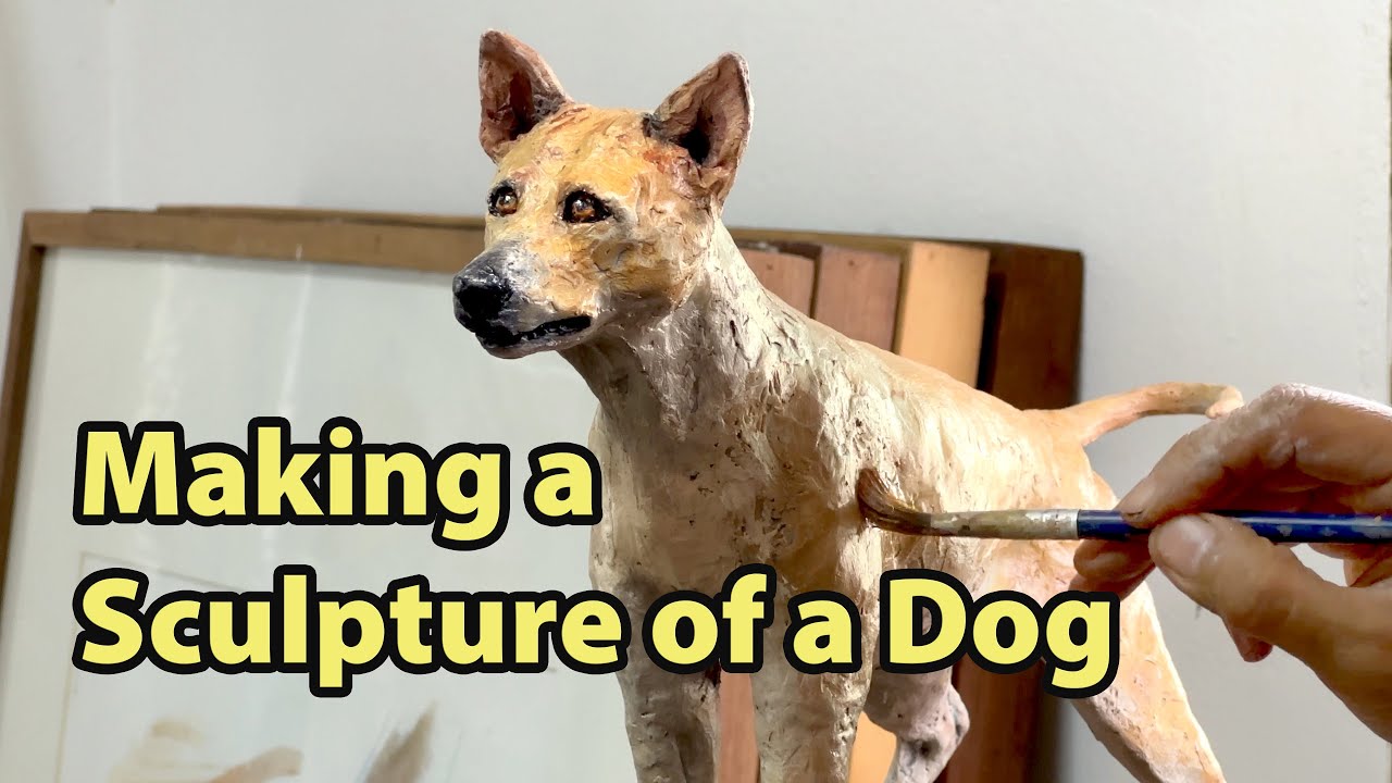 ART - Making a Sculpture of a Dog by Khwan - YouTube