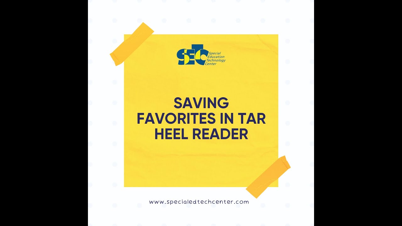 Save Favorites in Tar Heel Reader - YouTube