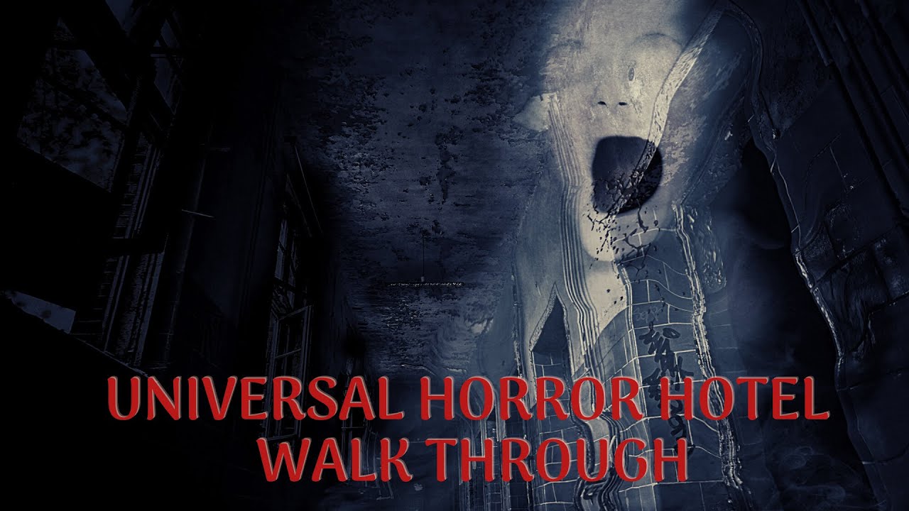 Universal Horror Hotel Walk through - YouTube