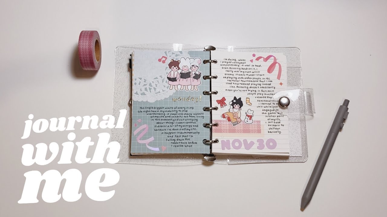 journal with me in real time 🍄 mini a7 diary - YouTube