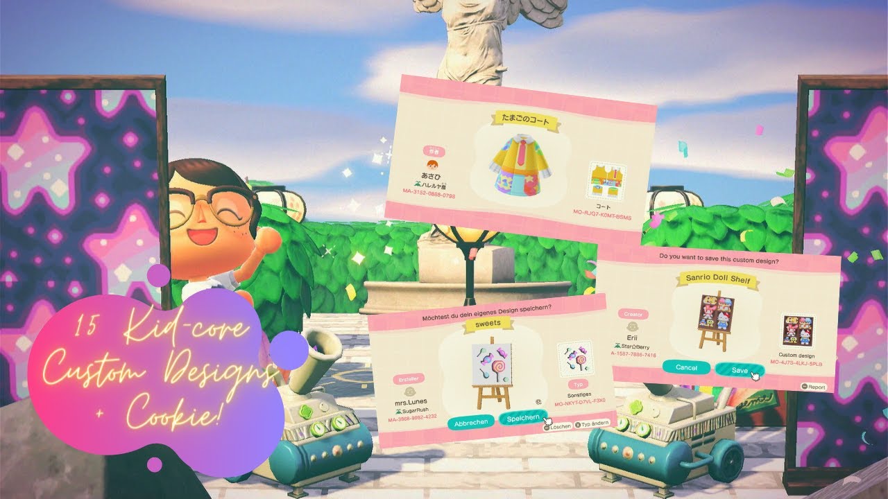 🤪15 Kid core Design Codes + Cookie(the villager)🤪 - YouTube