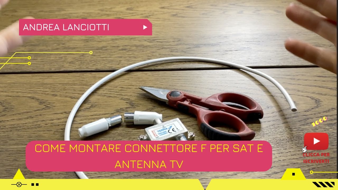 COME MONTARE CONNETTORE F Per Sat E Antenna Tv YouTube COME MONTARE CONNETTORE F Per Sat E Antenna Tv YouTube