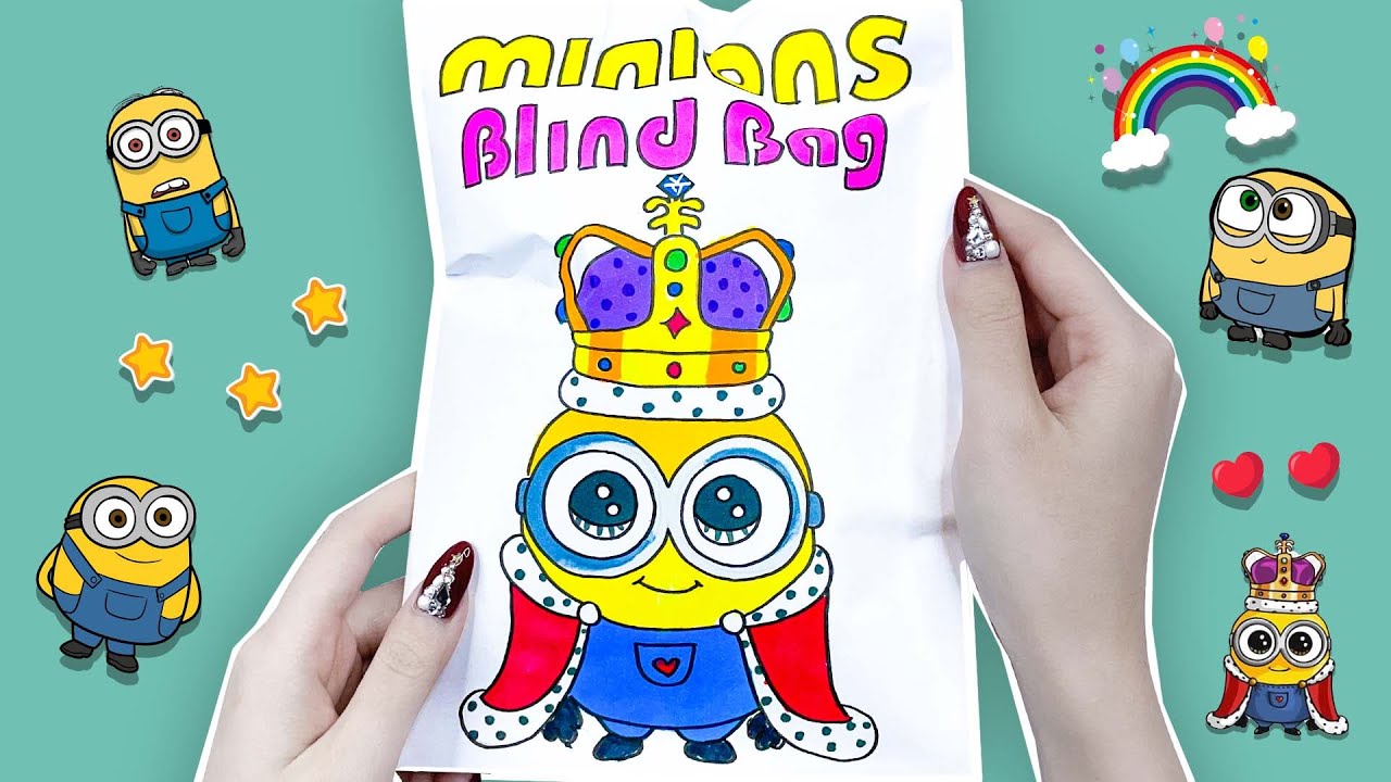 [🎀Paper diy🎀] Minions Blind Bag | Unboxing Compilation 블라인드백 ...