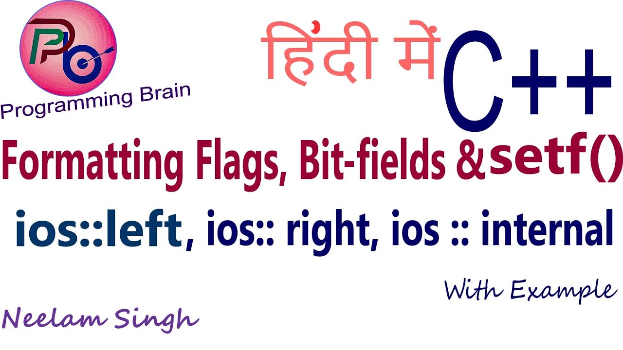 C Formatting Flags Bit Fields And Setf With Example Iosleft In C By Programming