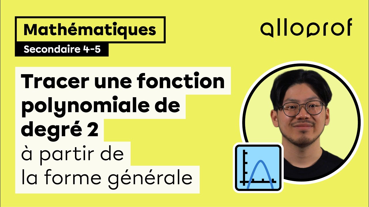 Tracer une fonction polynomiale de degré 2 à partir de la forme ...