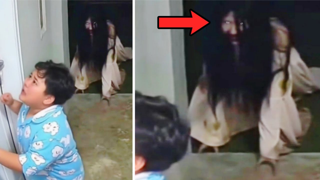 ANAK INI DI KEJAR KUNTILANAK MERANGKAK ! 10 PENAMPAKAN HANTU TERJELAS ...