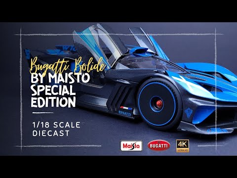 Bugatti Bolide by Maisto Special Edition Colour blue/black 1:18 Scale ...