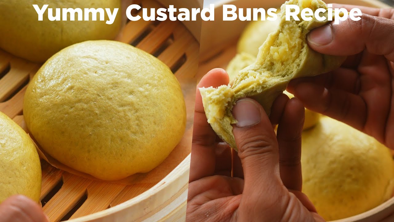 Extra Soft Custard Buns Recipe Anyone Can Make - YouTube