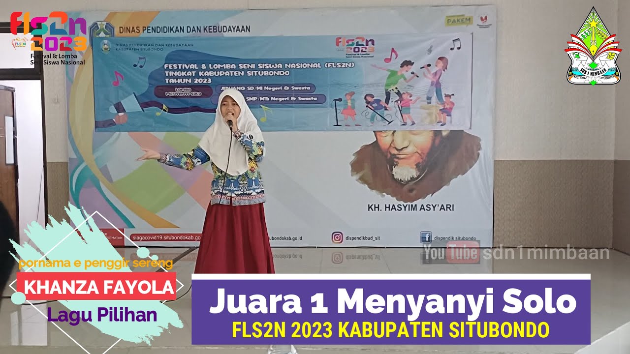 Juara 1 Menyanyi Solo FLS2N Tahun 2023 Tingkat Kabupaten Situbondo || Khanza Fayola || SDN 1 ...
