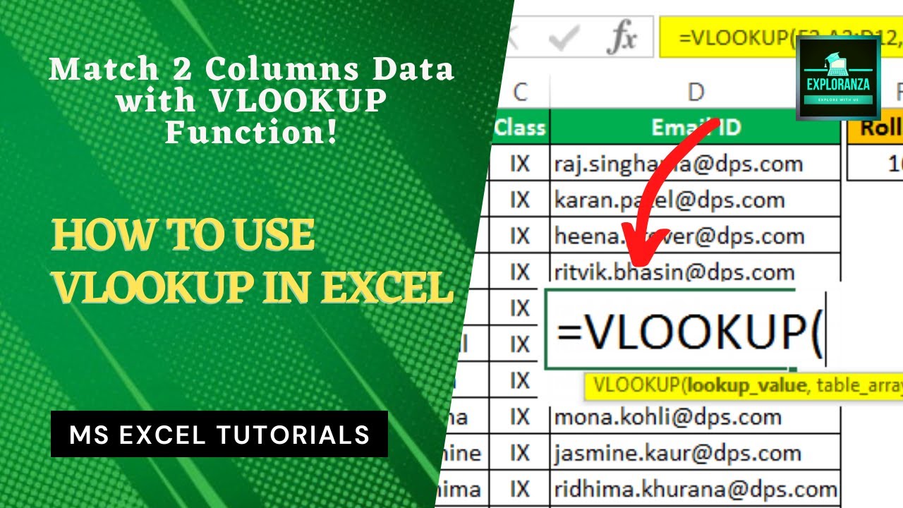 Vlookup Multiple Columns At Once Vlookup 2 Columns Match Excel YouTube Vlookup Multiple Columns At Once Vlookup 2 Columns Match Excel YouTube