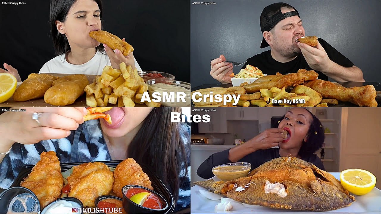 ASMR FRIED FISH AND CHIPS Compilation | No Talking | Mukbang | Eating ...