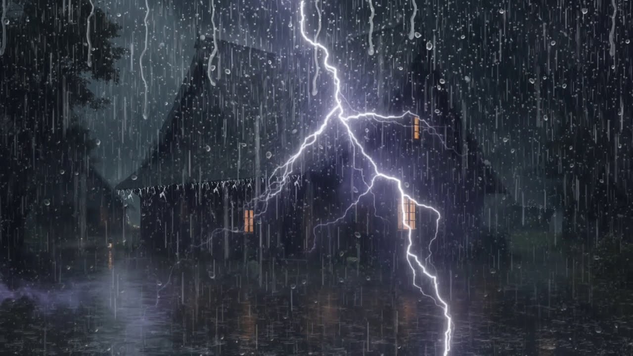 Sleep FAST with Powerful Rainstorm & Heavy Wind and Chaotic Thunder on ...