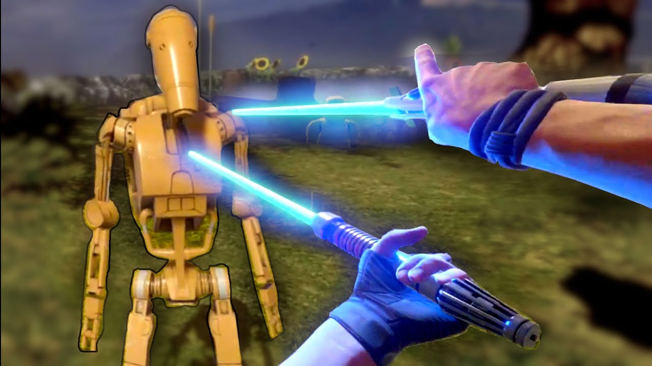 1 Jedi VS 100 Droids! - YouTube
