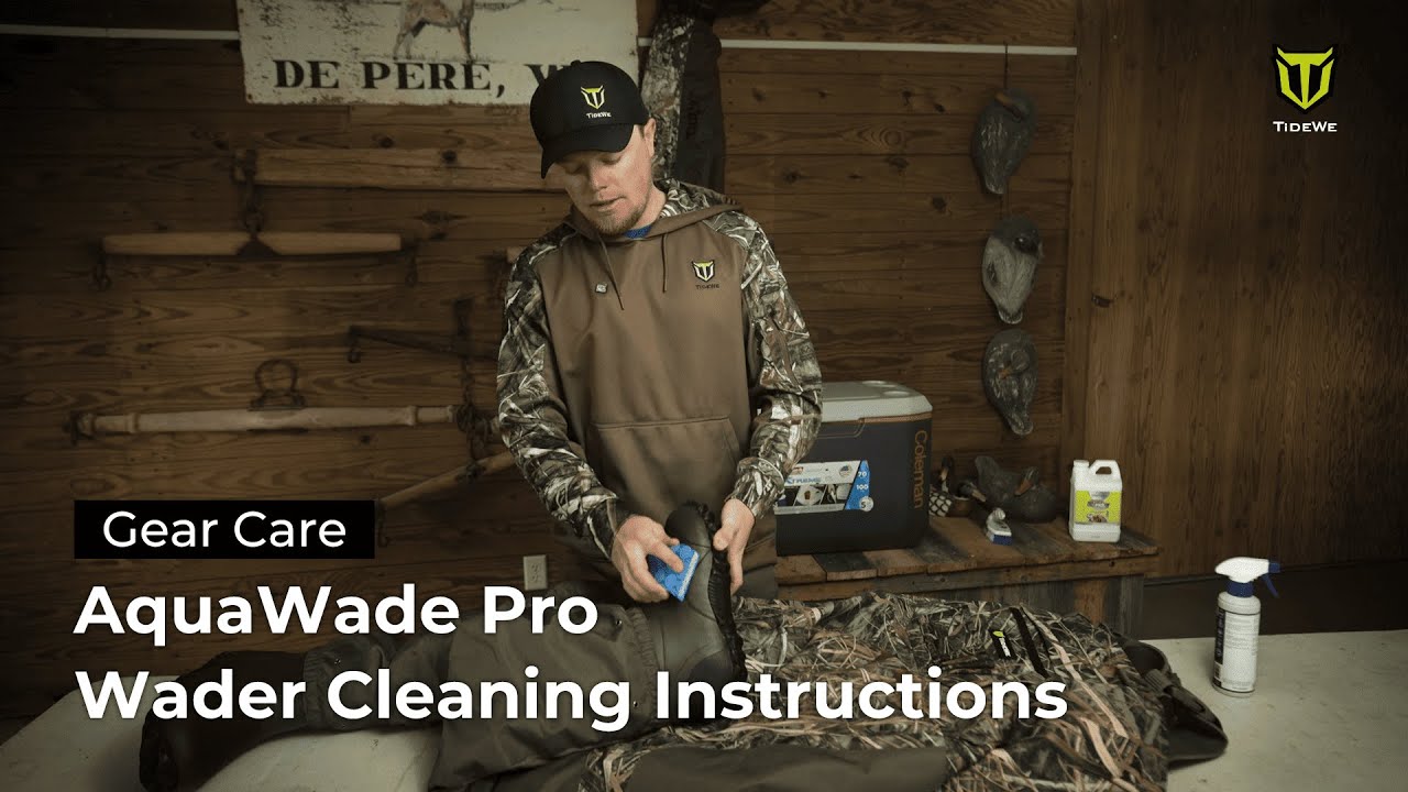 TideWe Gear Care | AquaWade Pro Wader Cleaning Instructions - YouTube