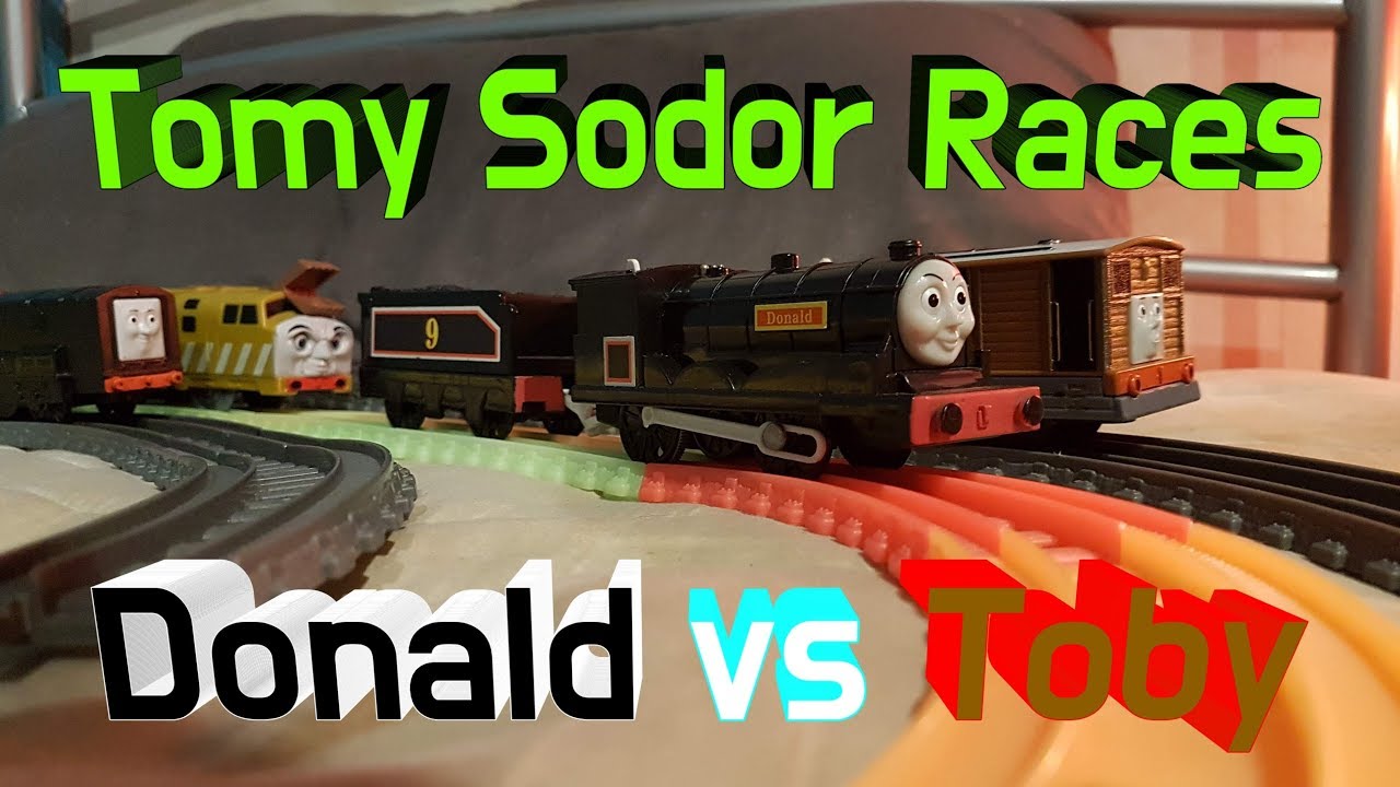 Tomy Sodor Races: Donald vs Toby S2 Round 1, Race 12! - YouTube