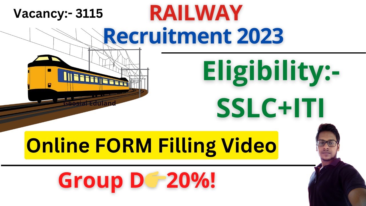 RAILWAYRecruitment 2023 | Railway Online FORM Filling Video Malayalam ...
