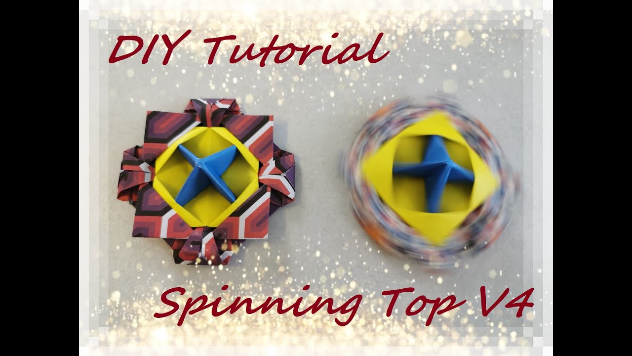 Origami Spinning Top - INSTRUCTION How to make an action origami ...