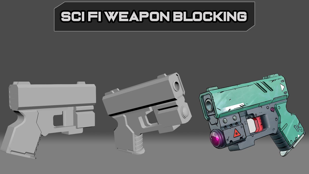 How to Modeling Stylized Weapon : Blocking Forms! #3dsmax #stylized # ...