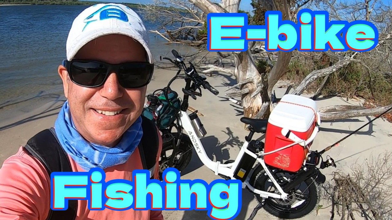E-Bike fishing on a Andsky S 700 folding E-Bike, Beach fishing on an E ...