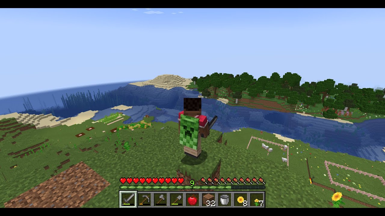 Minecraft Longplay Episode 2 - Farm building, Terraforming, Animal Farm ...