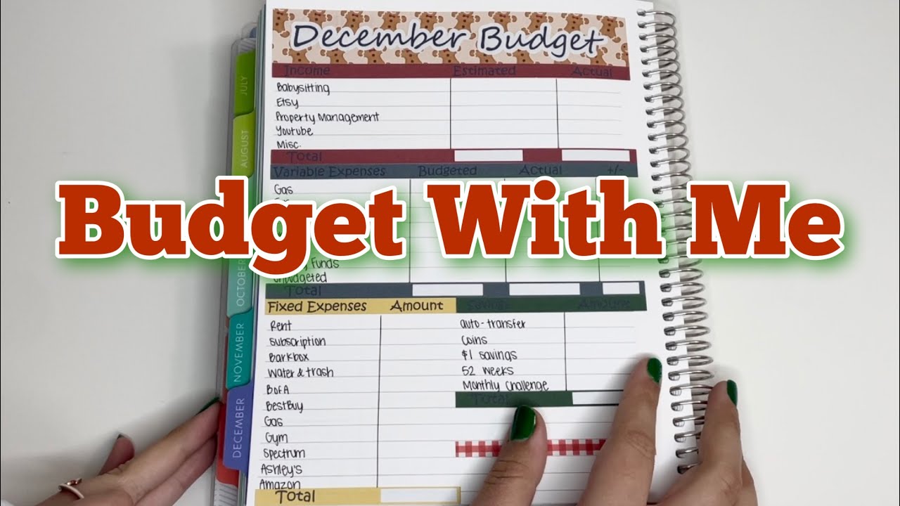 December Budget With Me | Monthly Budget | cash envelope system - YouTube