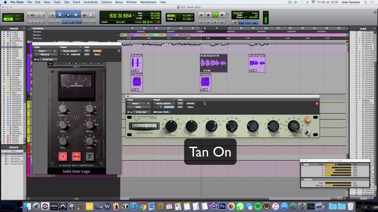Waves SSL Comp VS Acustica Tan Comp Master Bus - YouTube