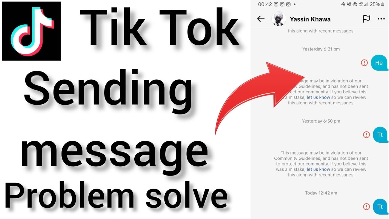 How To fix sending messages on tiktok|Tik Tok message sending failed ...