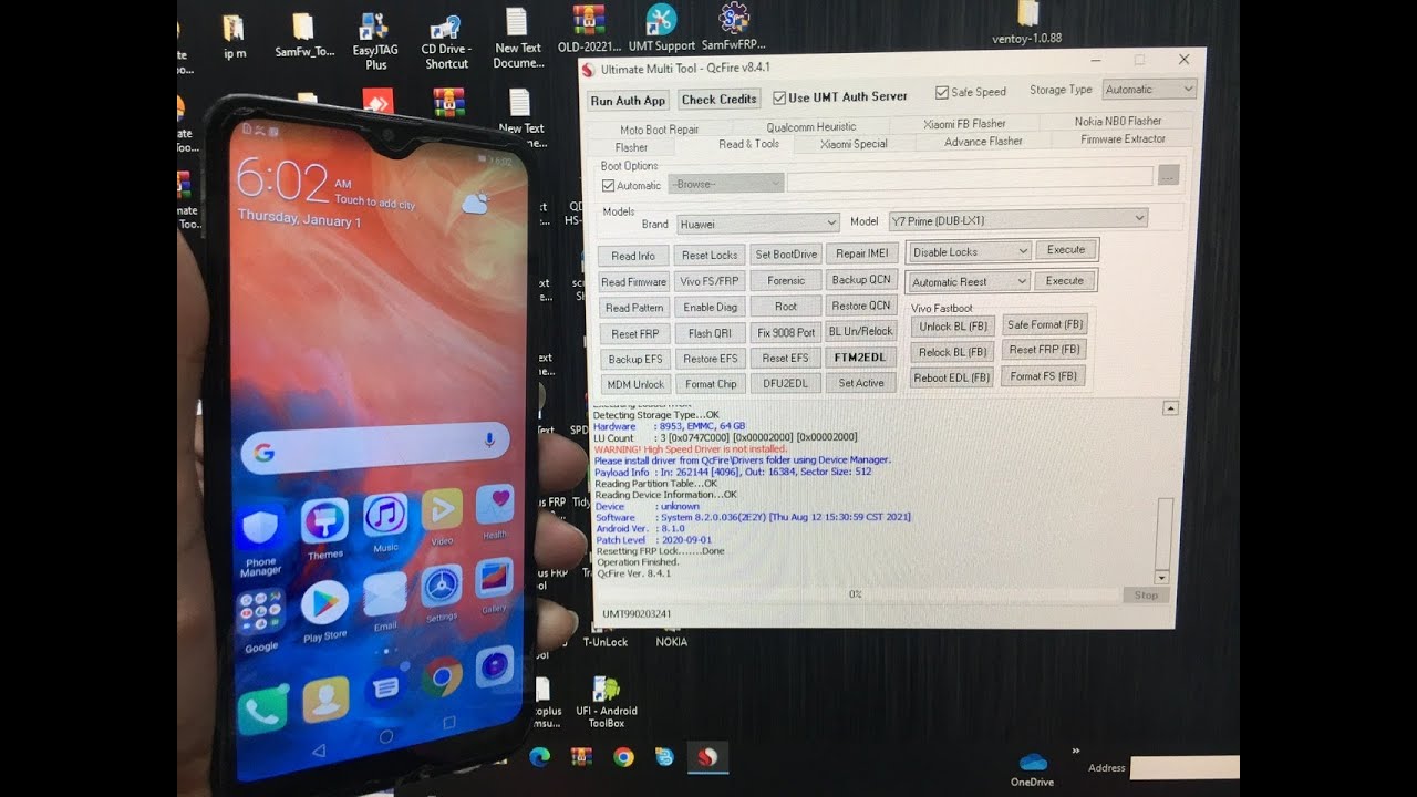 Huawei y7 prime 2019. Model DUB-LX1 Frp bypass UMT - YouTube