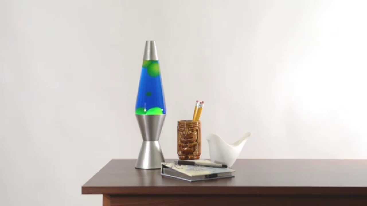 14.5 in. Lava Lamp- Yellow Wax/Blue Liquid - YouTube