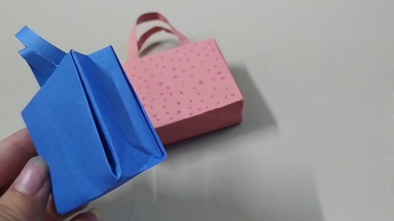 Paper mini bag/origami tas/paper craft/ কাগজে তৈরি ছোট বেগ - YouTube