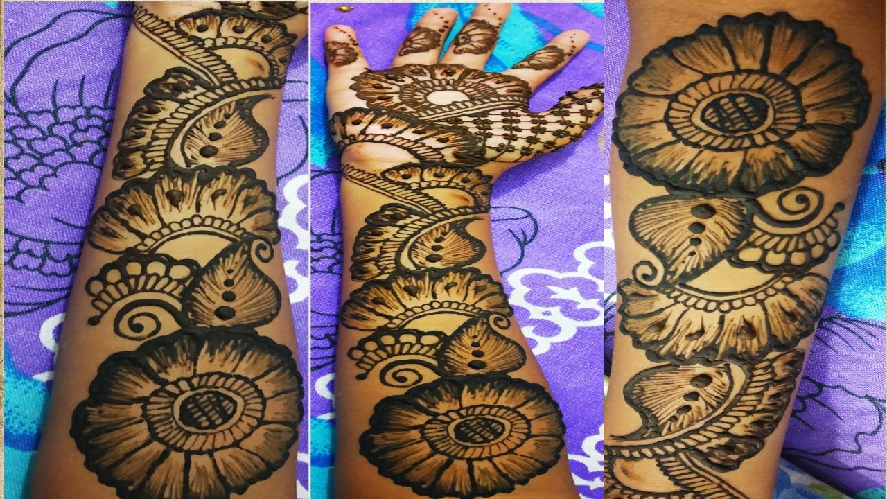 Mehedi design, simple mehedi - YouTube