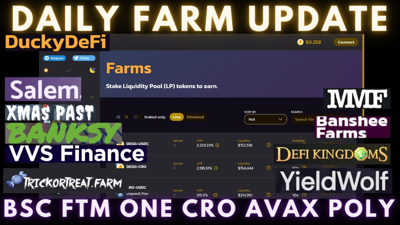 Daily Degen Farm Update | BSC-FTM-ONE-CRO-AVAX-POLY | New Farms and L4s ...