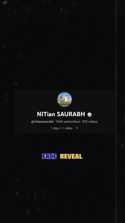 Nitian Saurabh Face reveal @nitiansaurabh ‼️‼️ #fact #motivation #amazingfacts #learnfacts - YouTube