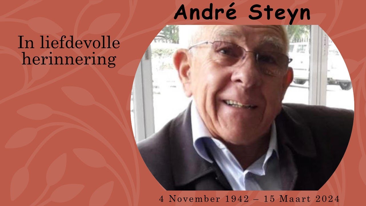 Andre Steyn Gedenkdiens - YouTube
