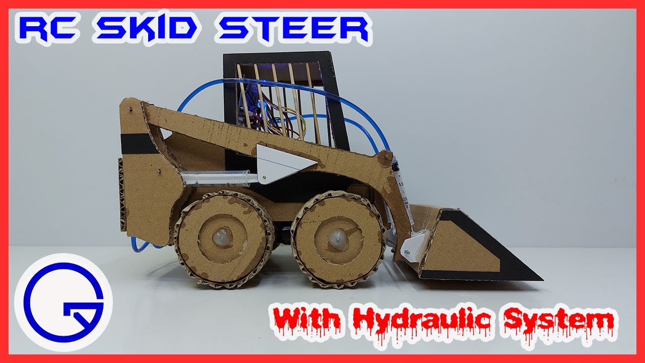 How to make RC Compact Track Loader from Cardboard - YouTube