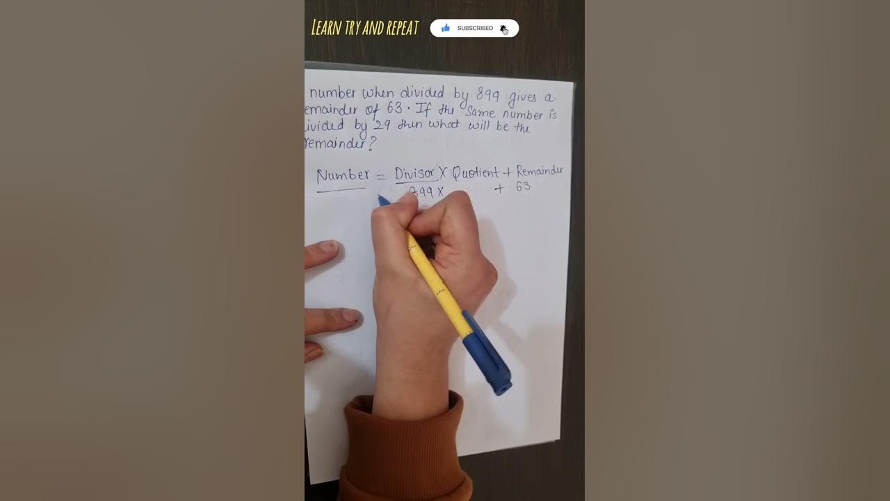 find number when divisor and remainder is given - YouTube