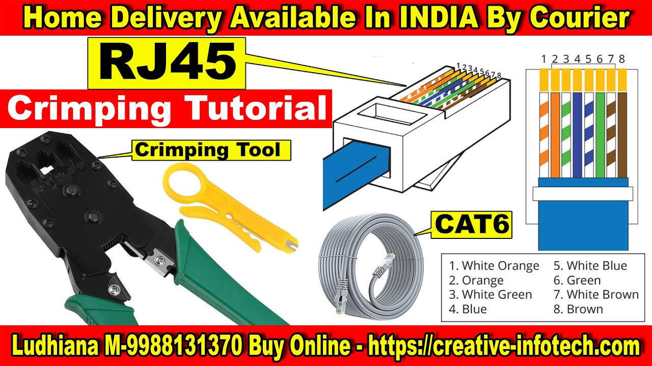 rj45 crimping tutorial | how to connect rj45 connector on cat 6 cable ...