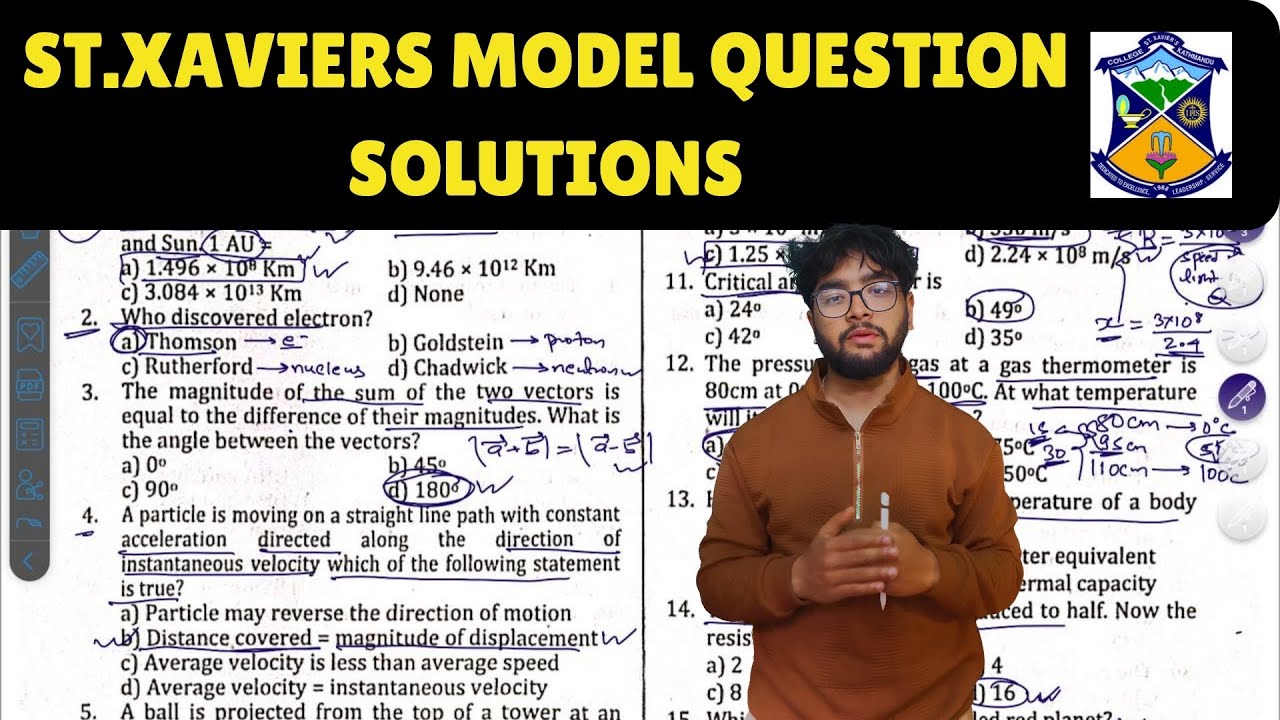 St.Xavier's Model Question Science Solved | 2082 BS | Brighter Nepal ...