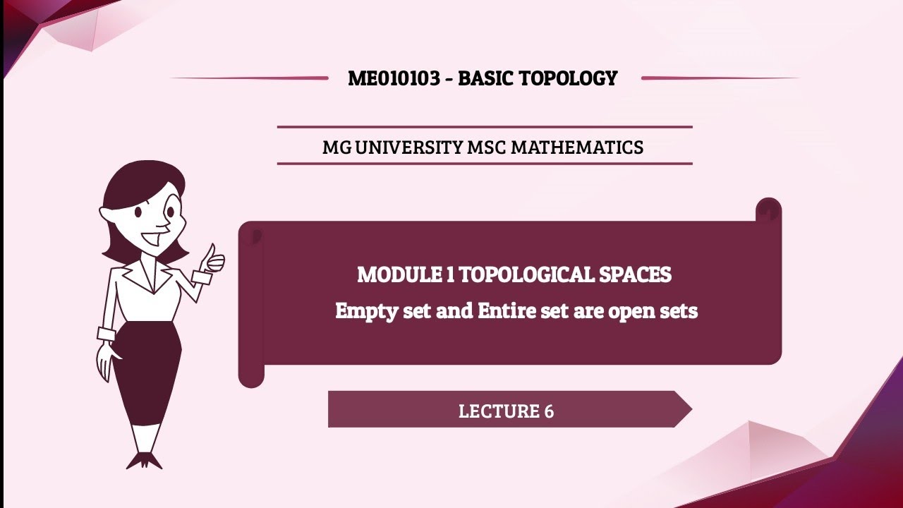 EMPTY SET AND ENTIRE SET IS OPEN LECTURE 6 TOPOLOGY MODULE 1 MSC ...