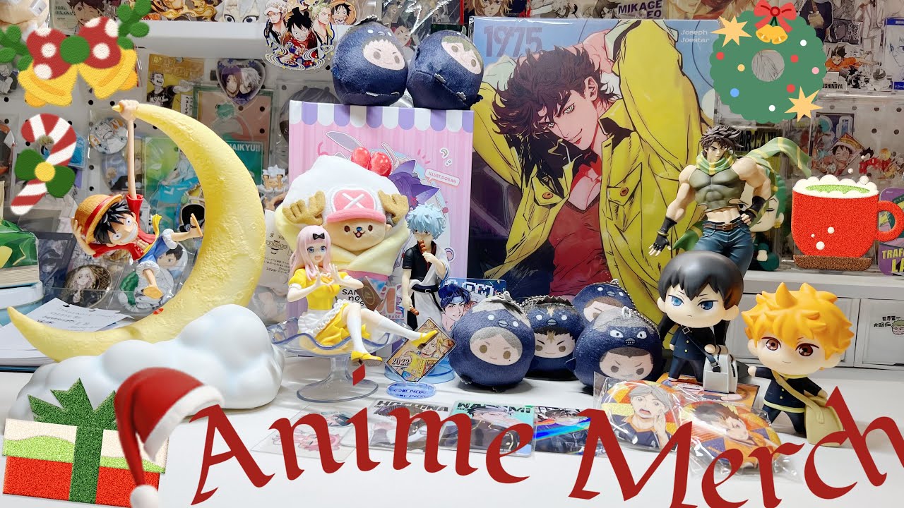 anime merch haul~ figurine, fanart, badges and more 🎄 - YouTube