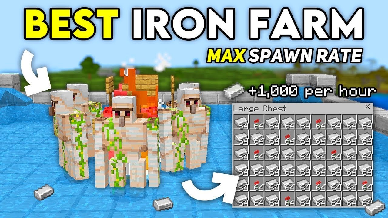 BEST 1.21 INFINITE IRON FARM! Minecraft Bedrock MCPE/Xbox/PS4/Nintendo ...