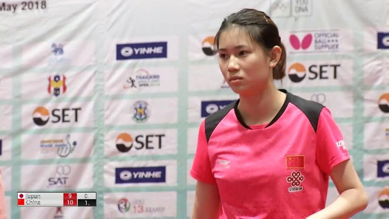 WANG Tianyi 王添艺 (CHN) 3-0 MANABE Miyabi 真鍋雅 (JPN) (2018 THA J&C JGT ...