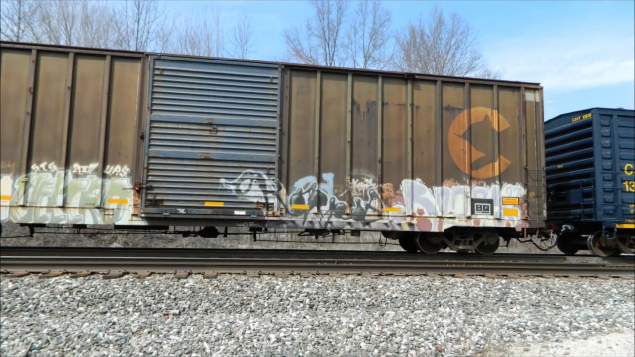 CSX SD70ACe #4833 With Awesome K5LLA HORNSHOW Leading 177 Car Q394 In ...